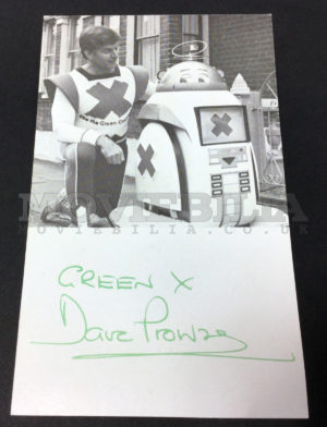 GREEN CROSS CODE MAN, DAVE PROWSE SIGNED VINTAGE PRESS CARD | Moviebilia